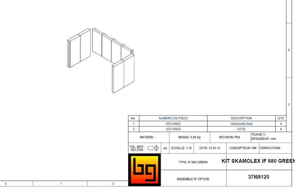 BODART & GONAY - Kit Skamolex IF 680 GREEN - kit skamolex 37I68120 ...
